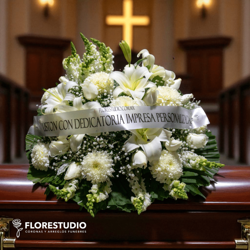 Cubre Caja Fúnebre – Aromas de Paz Eterna - Arreglos Funebres en GDL